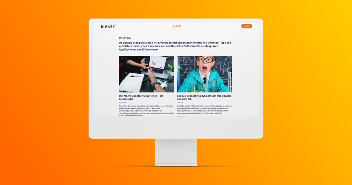 BINARY one | News: Neu am Start: BINARY Blog